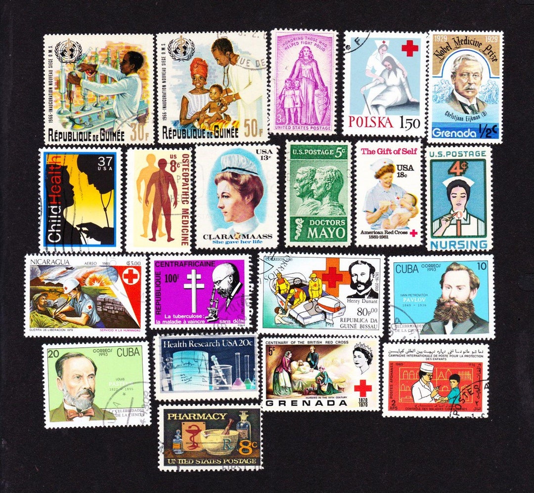 20 MEDICAL NURSE DOCTOR Surgeons Research Pharmacy Vintage Cancelled ...