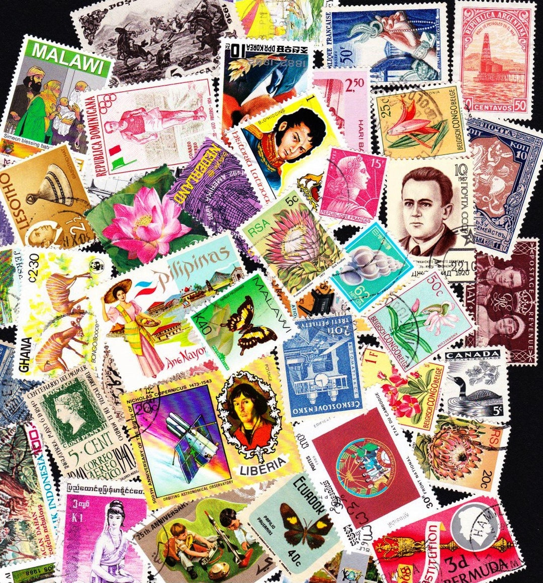 WORLD STAMPS All Different Vintage Used Cancelled Postage Stamps for ...