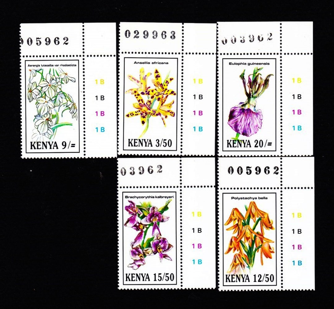 5 MINT KENYA ORCHID Stamps Vintage Postage Collector Set 5MKENOA - Etsy