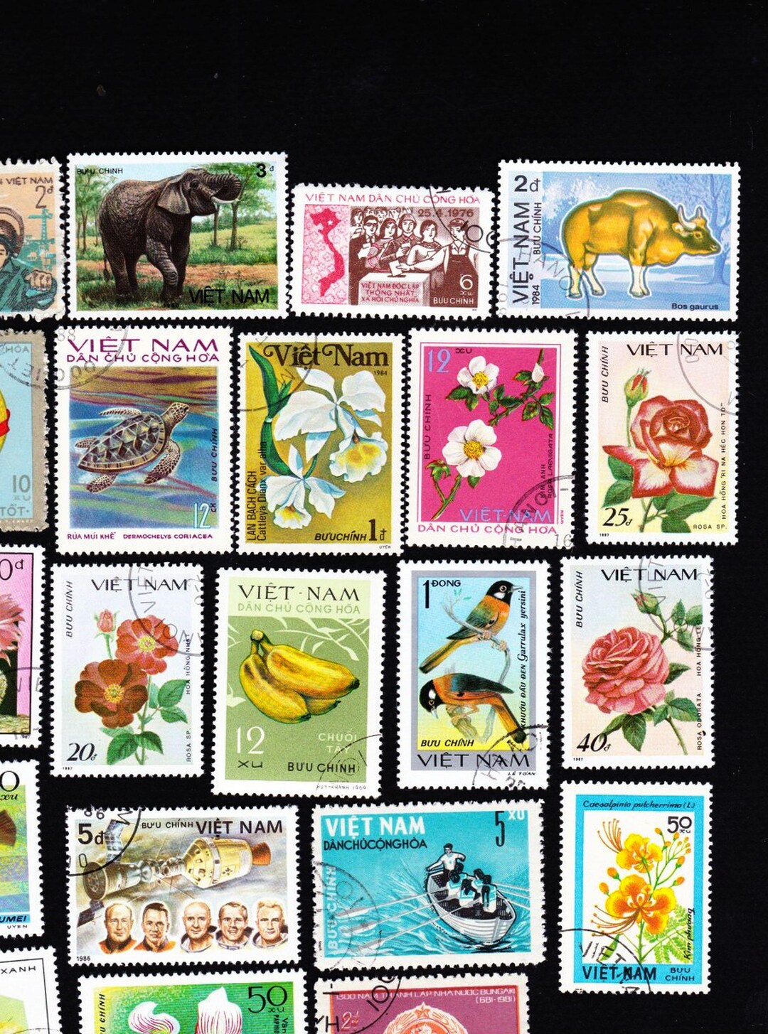 21 VIET NAM VIETNAM Vintage Used Postage Stamps Collector Set Stamp Art ...