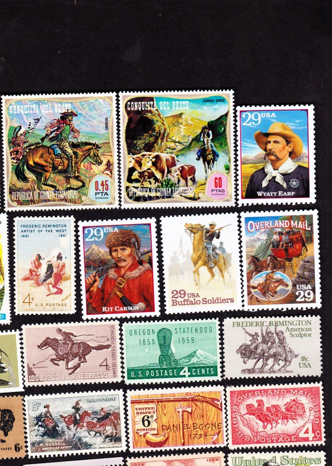 20 COWBOYS INDIANS and the Wild WEST Buffalo Pony Express Vintage Mint ...