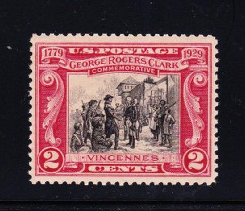 SCARCE U S 1929 Vintage 2c GEORGE Rogers Clark Anniversary Issue ...