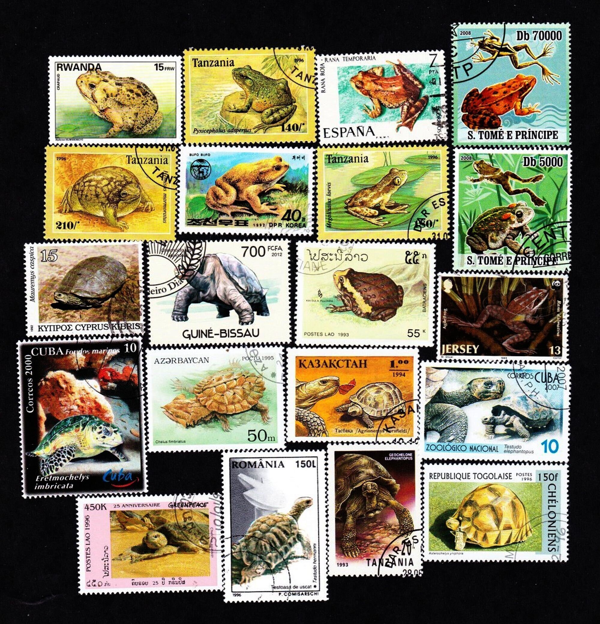 20 FROGS TURTLES Vintage Used World Postage Stamps Collector - Etsy