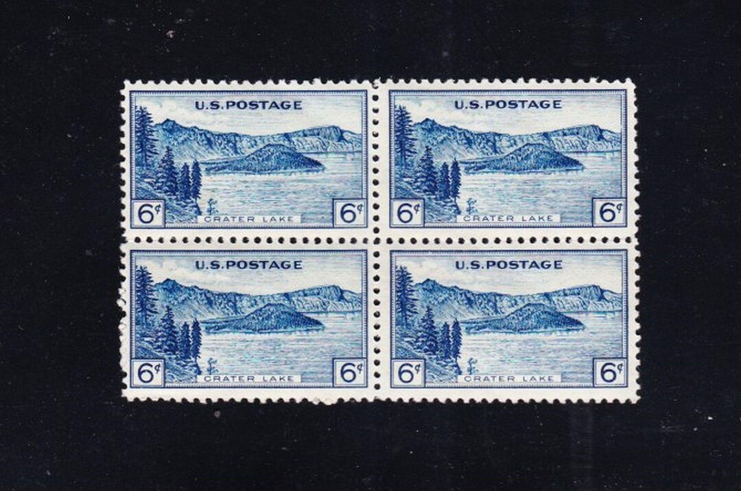 1934 Crater Lake US Stamp Block of Four, Unused - Etsy