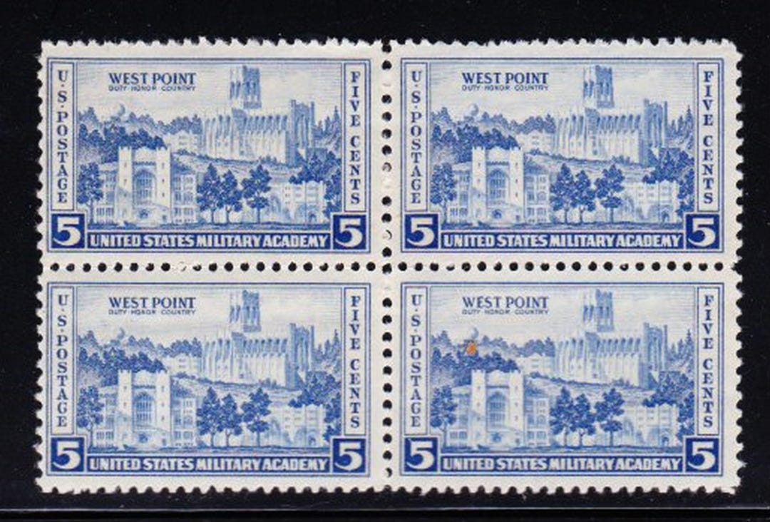 1937 West Point Stamp Block: Vintage US Military Academy, Unused - Etsy