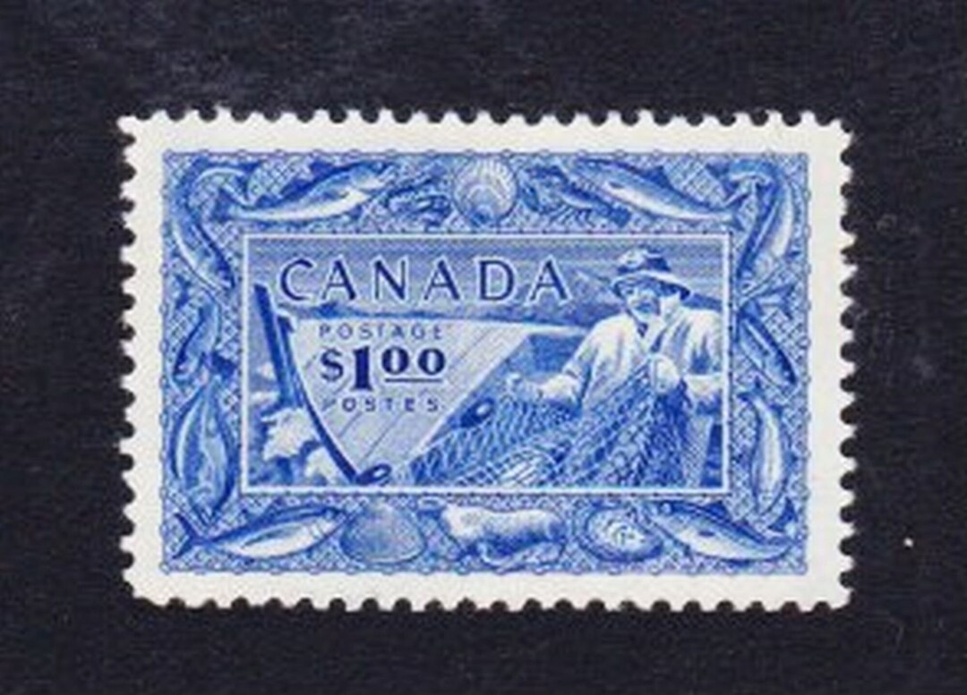 Scarce CANADA 1951 Vintage Stamp Picturing FISHING Canada FISH ...