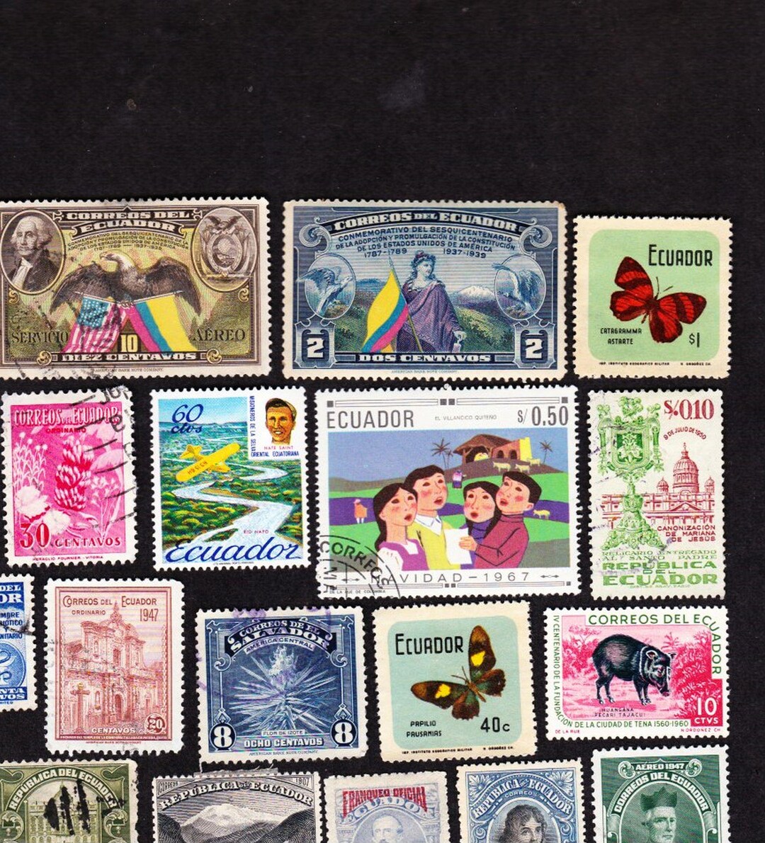 20 ECUADOR Vintage Used Postage Stamps Collector Set 20ECUAK - Etsy