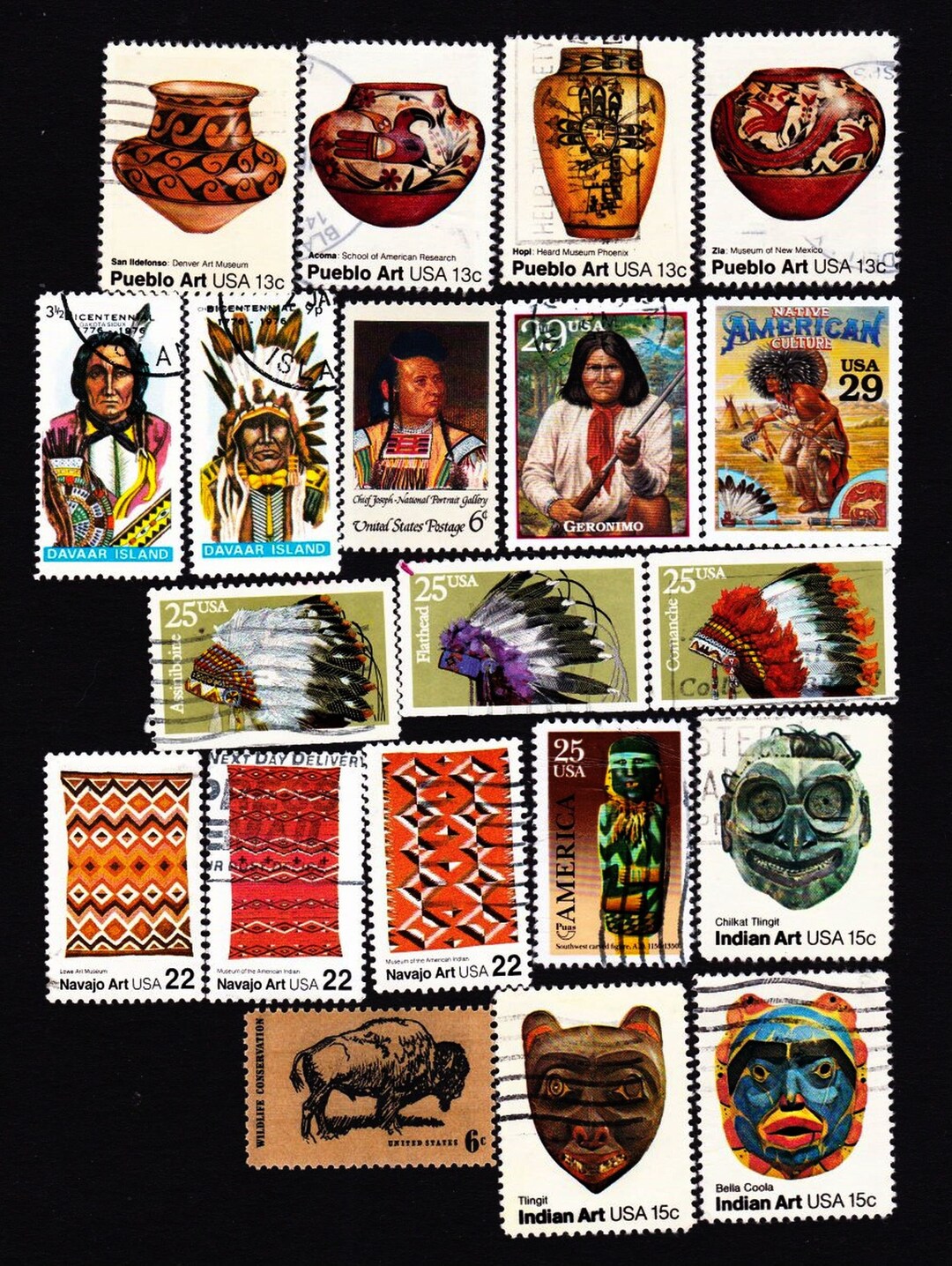 20 NATIVE AMERICAN INDIAN Life Culture and Art Vintage Used World ...