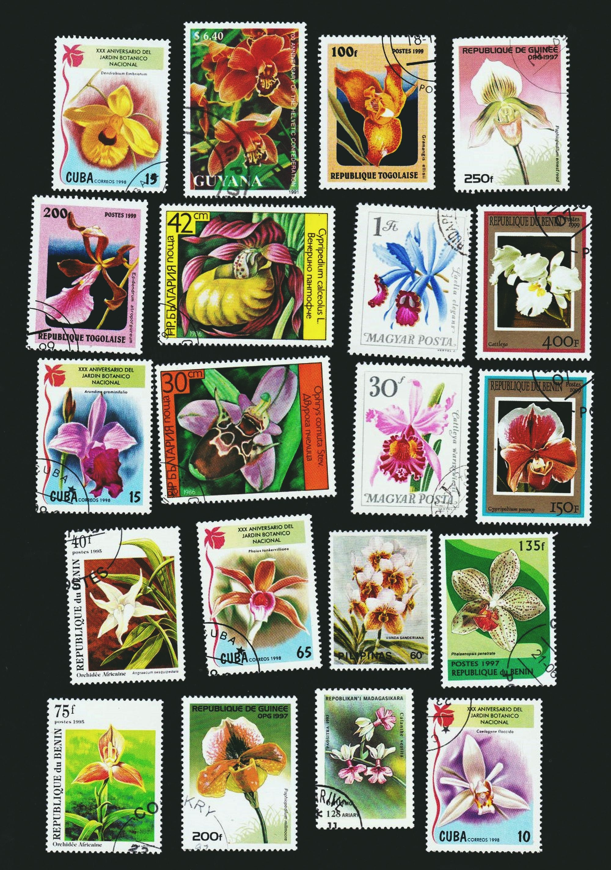 20 WORLD ORCHIDS Vintage Used Postage Stamps Collector and - Etsy