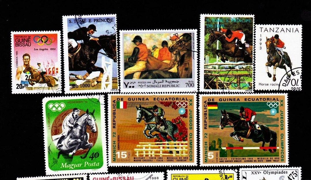 20 RACE HORSES Vintage Used World Postage Stamps Collector Set - Etsy