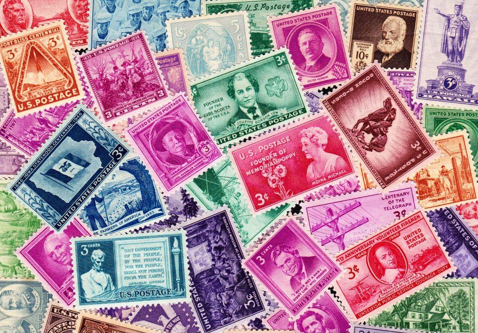 Vintage US Postage Stamps, Unused Pre-1950s, Collector's Set - Etsy