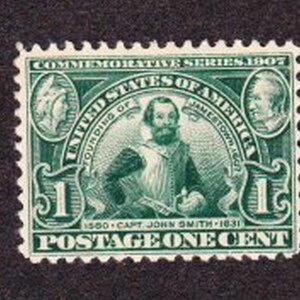 RARE U S 1907 Vintage 1c Captain John Smith Stamp JAMESTOWN EXPOSITION ...