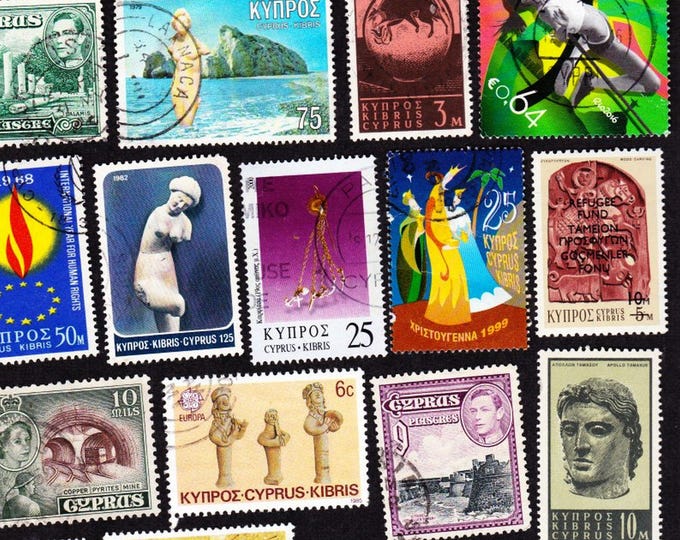20 CYPRUS Vintage Used Postage Stamps Collector Set 20CYPD - Etsy