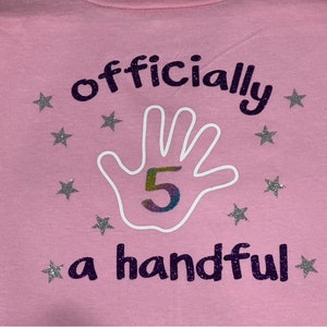 Handful | 5th Birthday | Turning Five - Etsy
