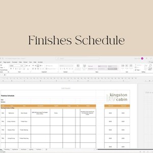 Interior Design Specification | Finishes Schedule | FF&E Schedule ...