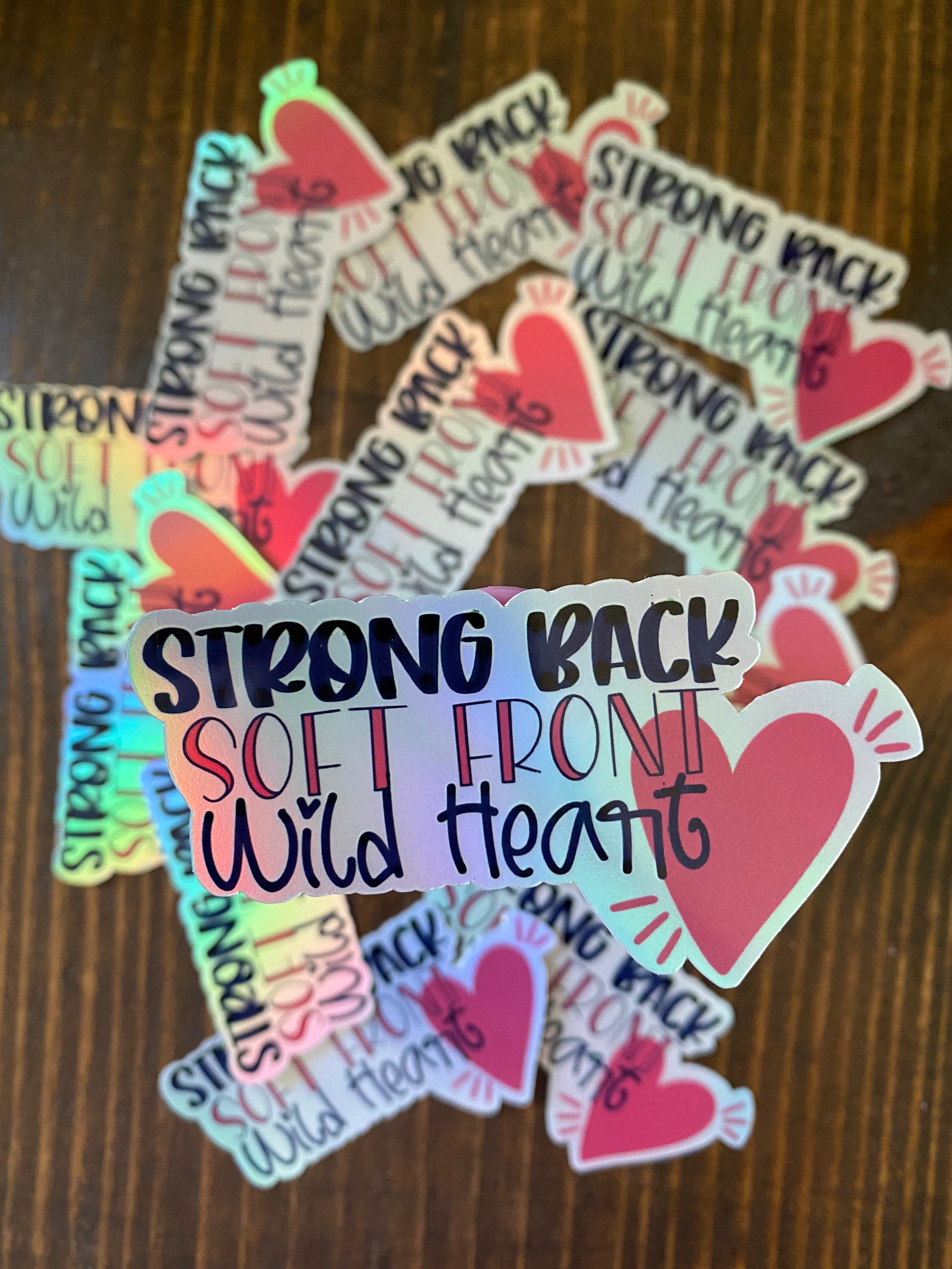 Strong back soft front wild heart water resistant vinyl | Etsy