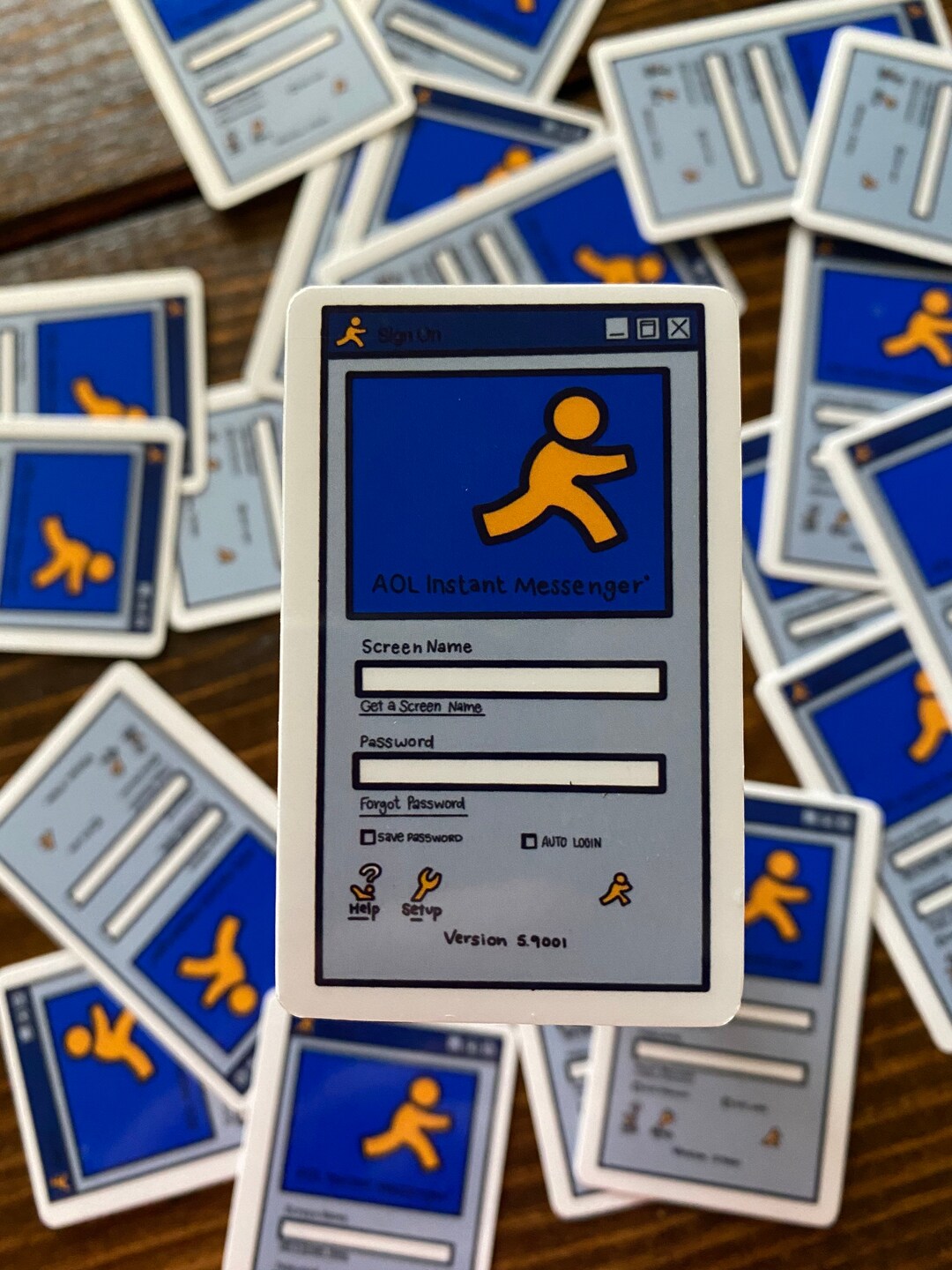 AOL instant messenger AIM vinilo impreso resistente al agua - Etsy España