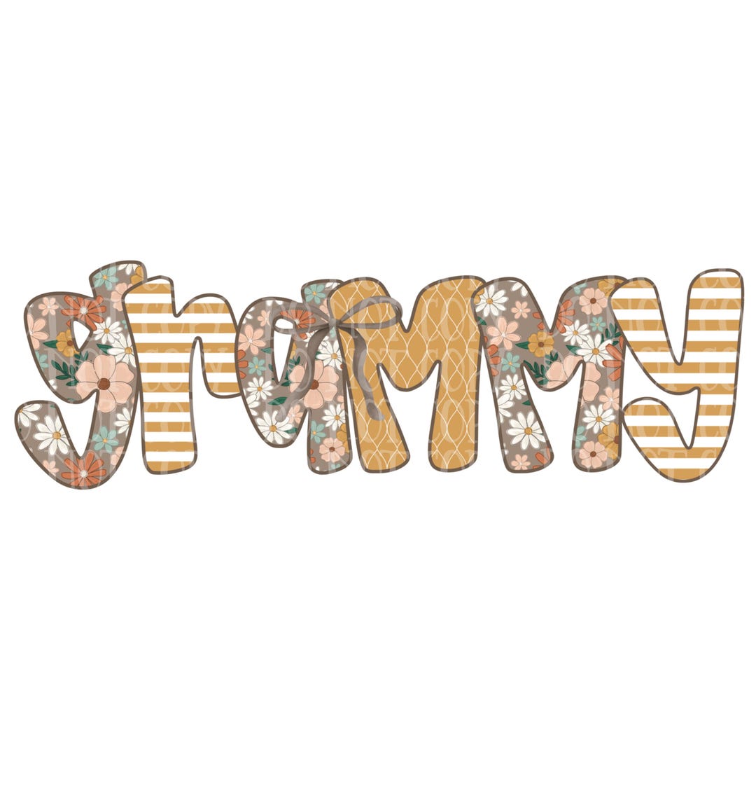 Fall Floral Grammy PNG: Neutral Design, Sublimation (digital Download ...