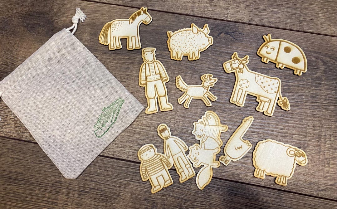 Wioden Story Sack Characters: What the Ladybird Heard - Etsy