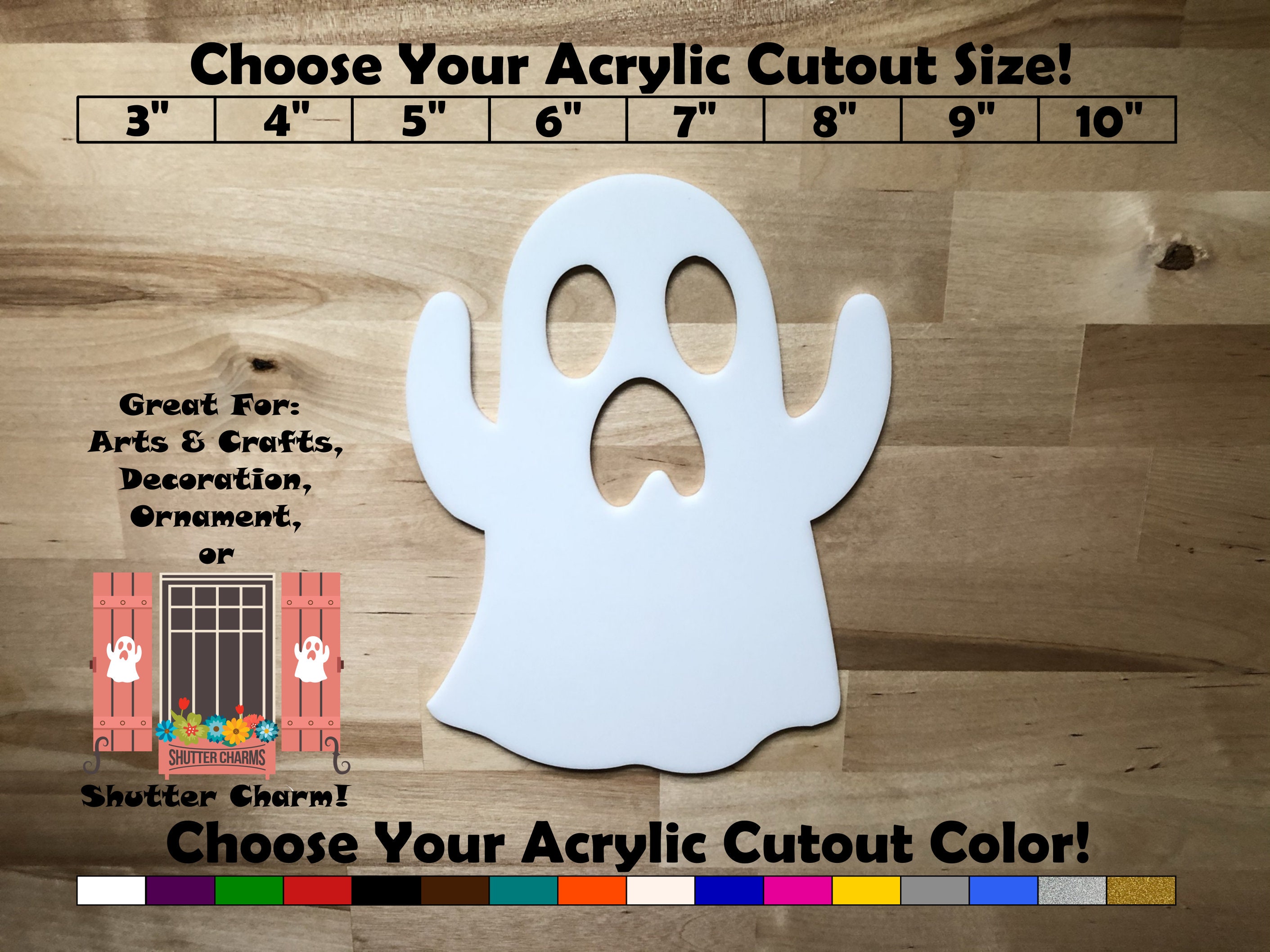 Ready to Decorate Laser Cut Cricut Shutter Charm Indoor or Outdoor ...