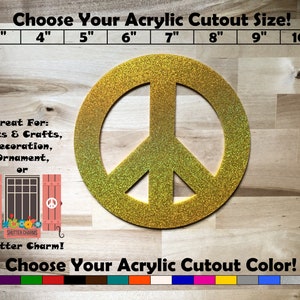 Peace Sign Shape Acrylic Cutout Blanks Indoor or Outdoor - Etsy