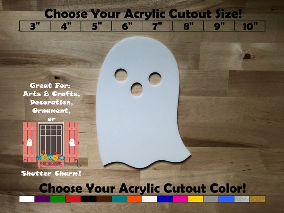 Spooky Ghost Shape Acrylic Cutout Halloween Blanks - Etsy