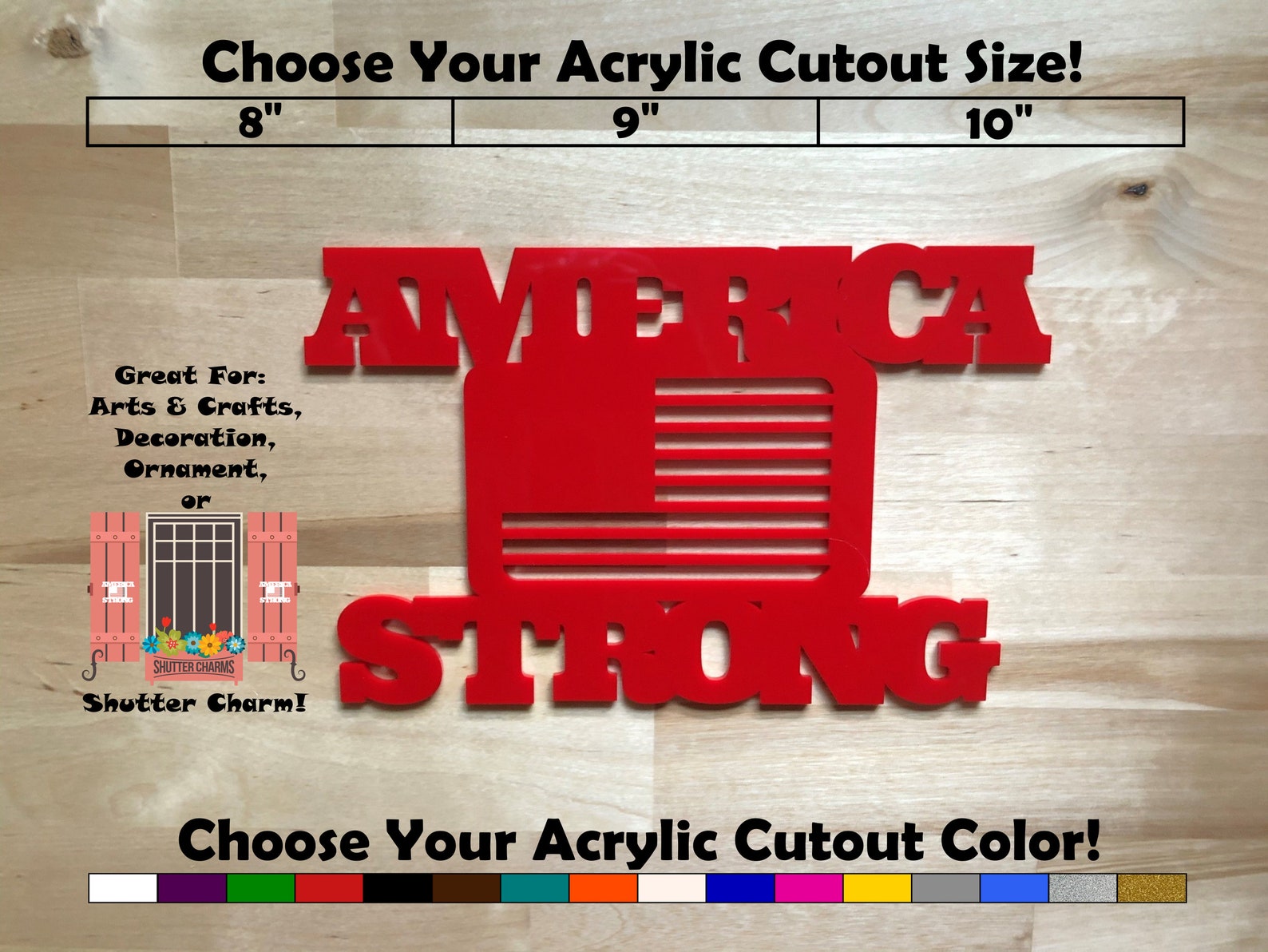 America Strong Sign Acrylic Cutout Blanks Indoor or - Etsy
