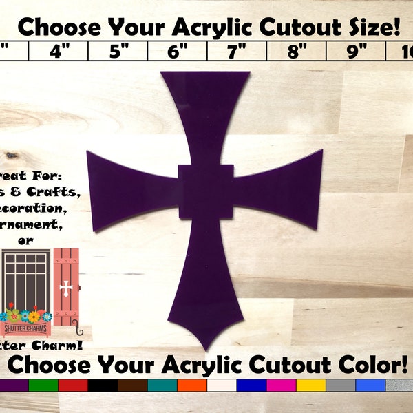 Acrylic Cross Cutout - Etsy