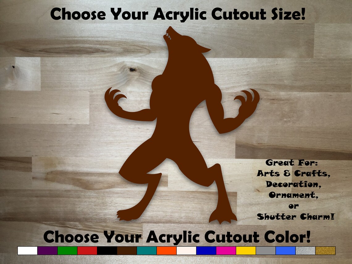 Werewolf Shape Acrylic Cutout Blanks Indoor or Outdoor - Etsy