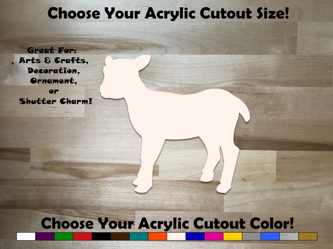 Lamb Shape - Acrylic Cutout - Blanks - Indoor or Outdoor - Color Front ...