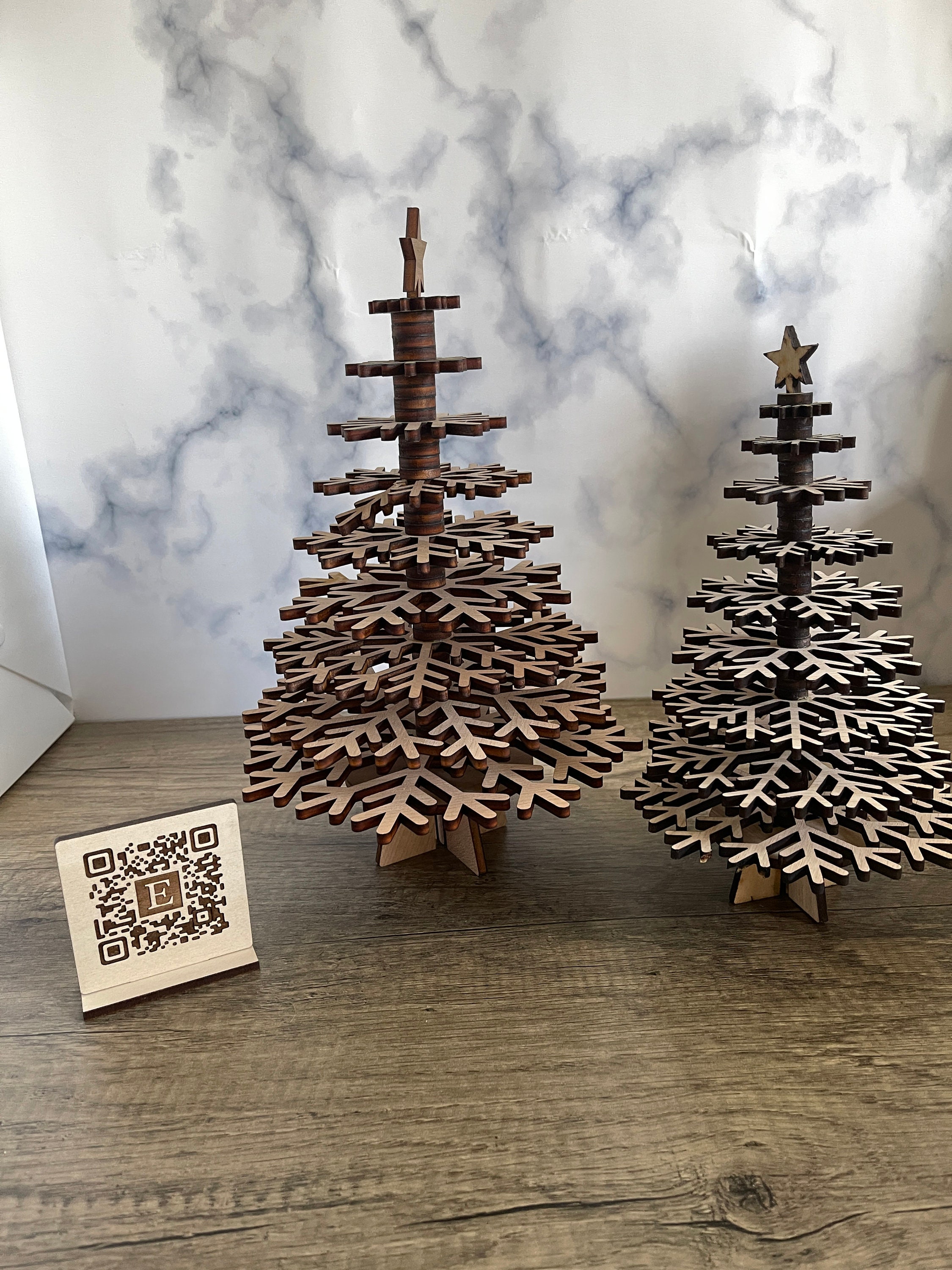 Two Gorgeous Snowflake Christmas Trees, With Eight Beautiful Layers ...
