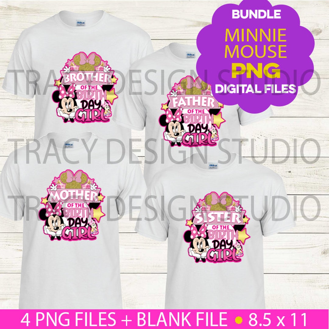 Pretty Minnie Mouse Birthday PNG Digital File Print and Cut - Etsy
