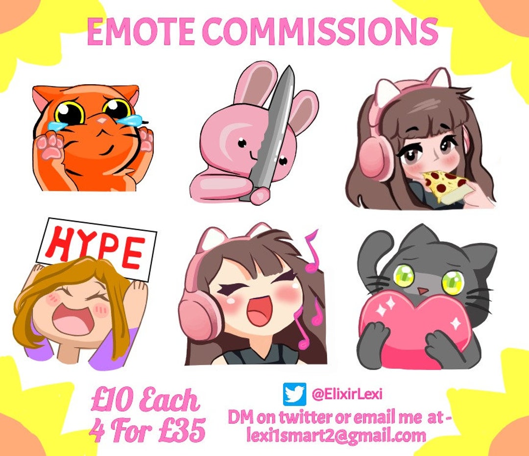 Emote Commissions Twitch - Etsy
