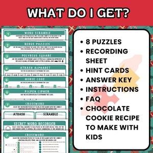 Printable Escape Room for Kids, Christmas Party Games, Holiday Puzzles ...