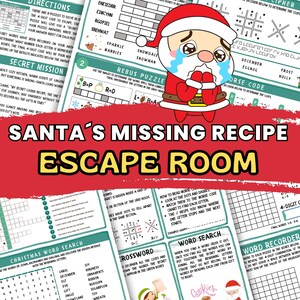 Printable Escape Room for Kids, Christmas Party Games, Holiday Puzzles ...