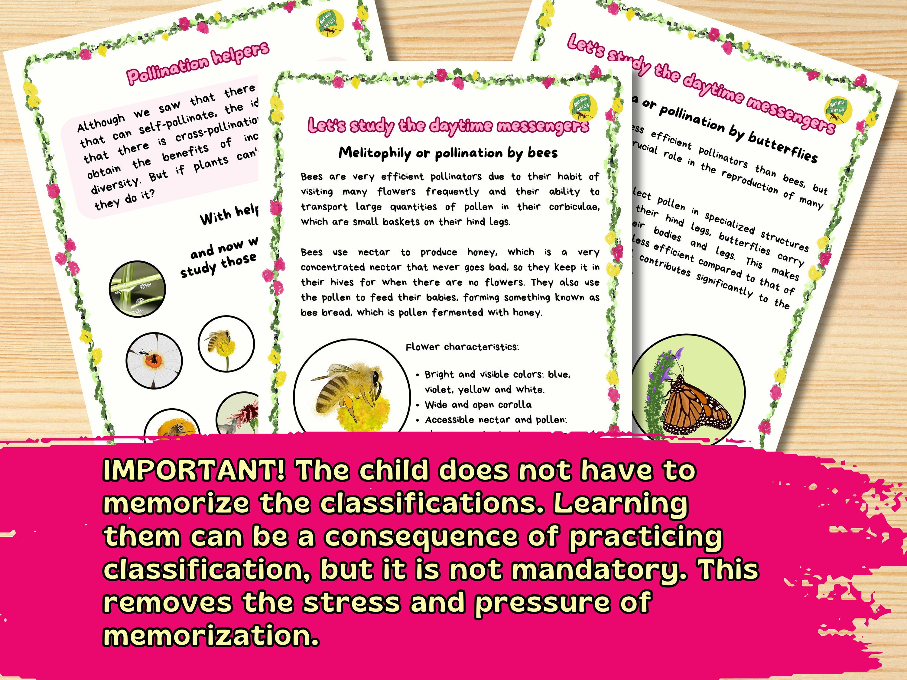 Pollination Study Unit: Printable Pollinators and Flower Anatomy for ...