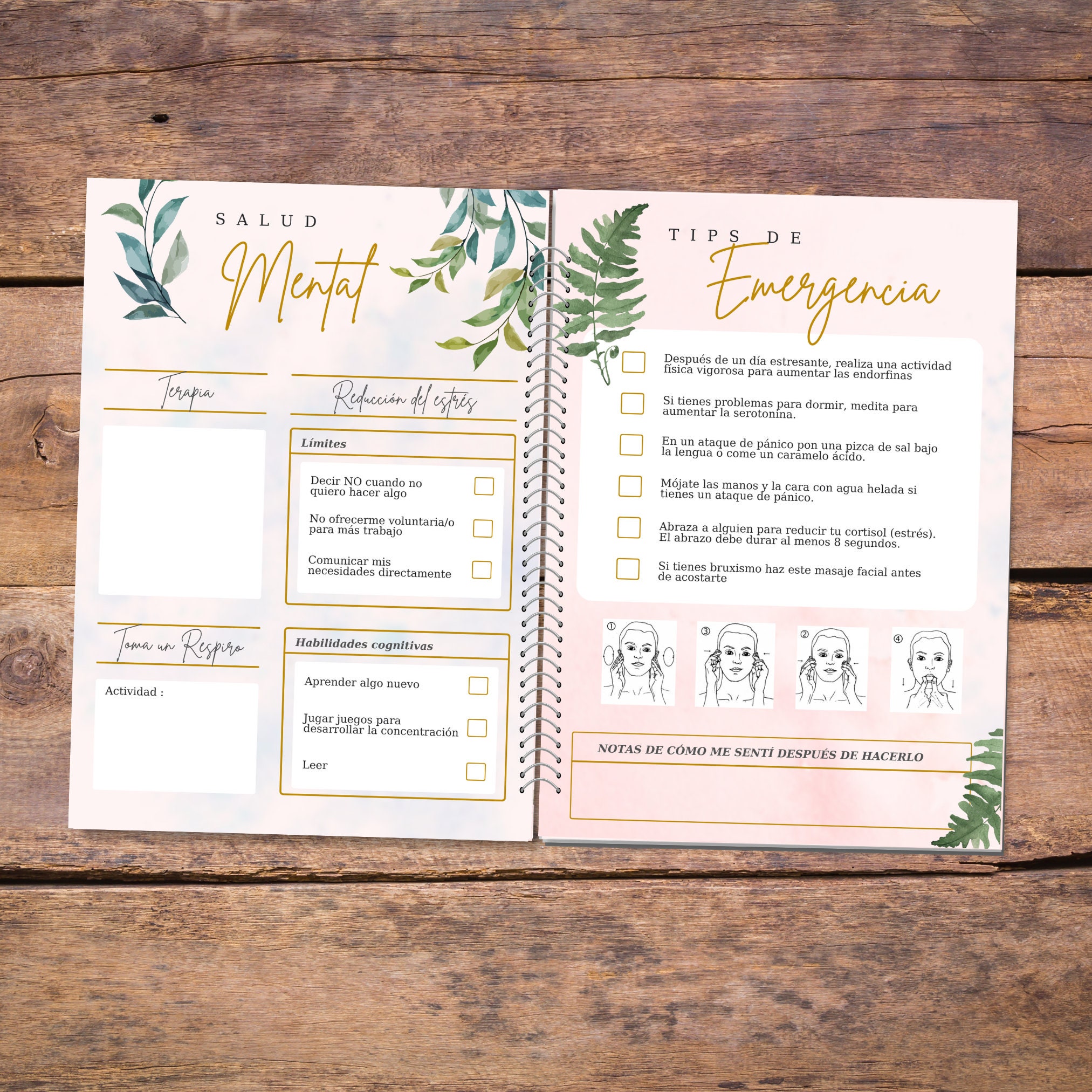 Diario de Bienestar, digital descargable e imprimible, rastreador de ...