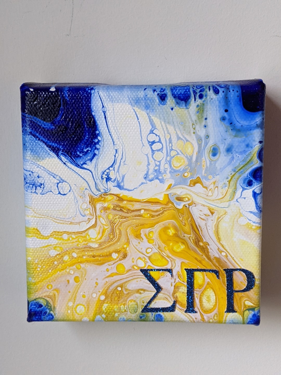 SIGMA GAMMA RHO Acrylic Poured Painting - Etsy