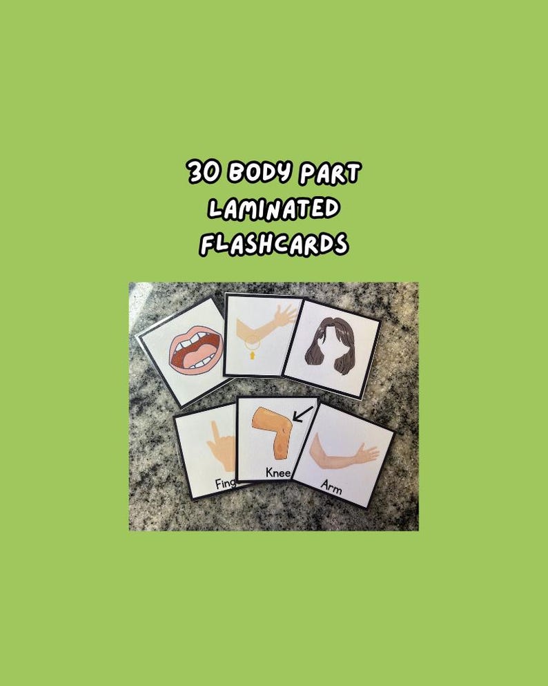30 Body Part Pecs Flashcards for Early and Special Education/slp/ot/aba ...