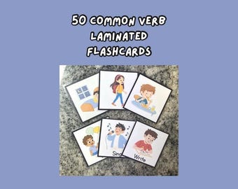 50 Verb Pecs Flashcards for Early and Special Education/slp/ot/aba - Etsy