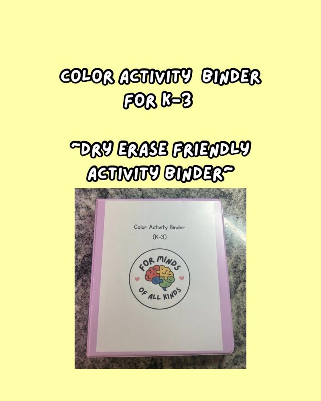 Color Activity Binder (kindergartden - 3rd Grade) for Early Learning ...