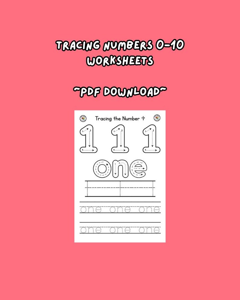 Tracing Numbers Worksheets Pdf Download for Slp/ot/aba Therapy/early ...