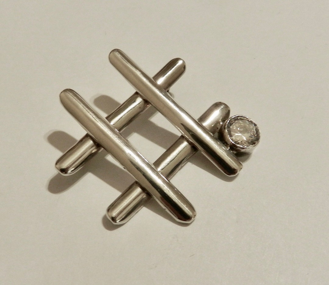 Vintage Silver Hash Tag Tic Tac Toe Pound Pin Mexico Signed - Etsy