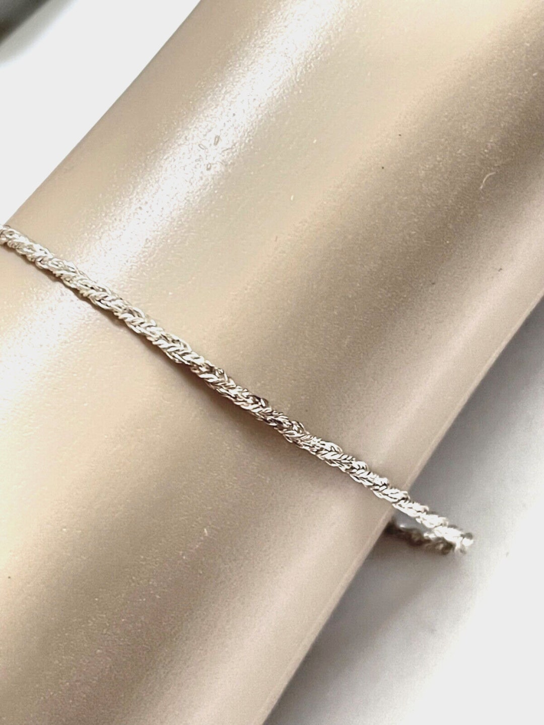 Silver Tinsel Bracelet 925 Layer Flexible 1.9mm Italy - Etsy