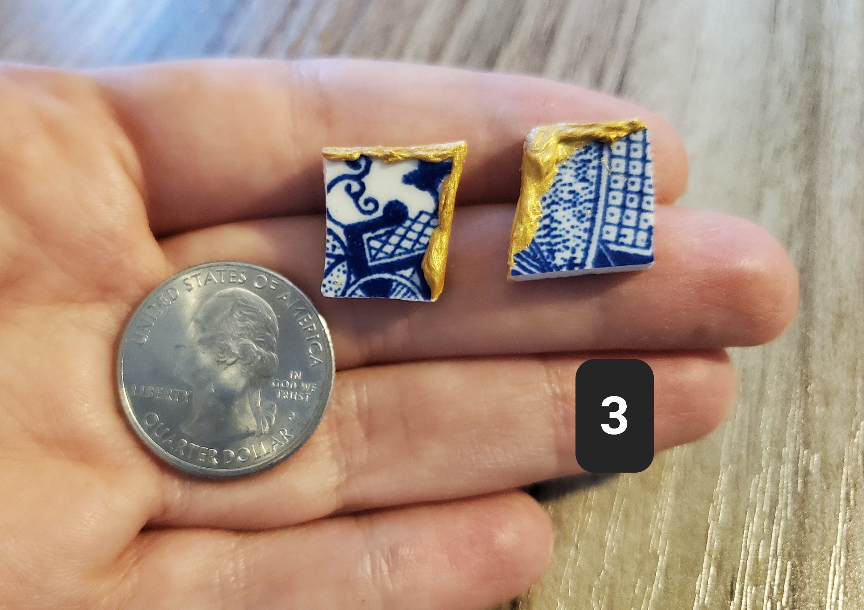 Kintsugi Earrings (small) - Etsy