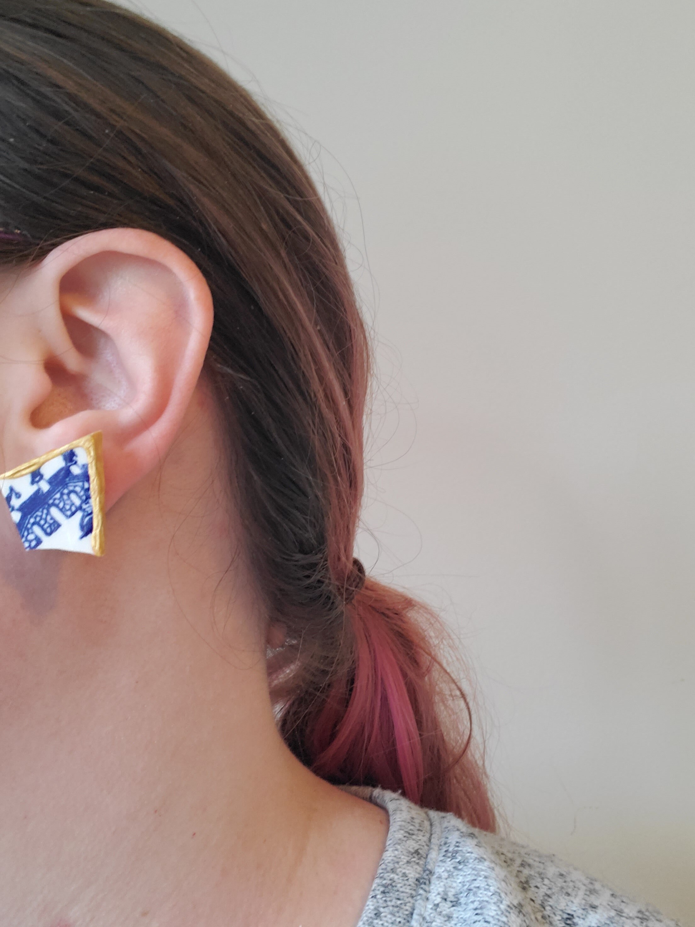 Kintsugi Earrings (small) - Etsy