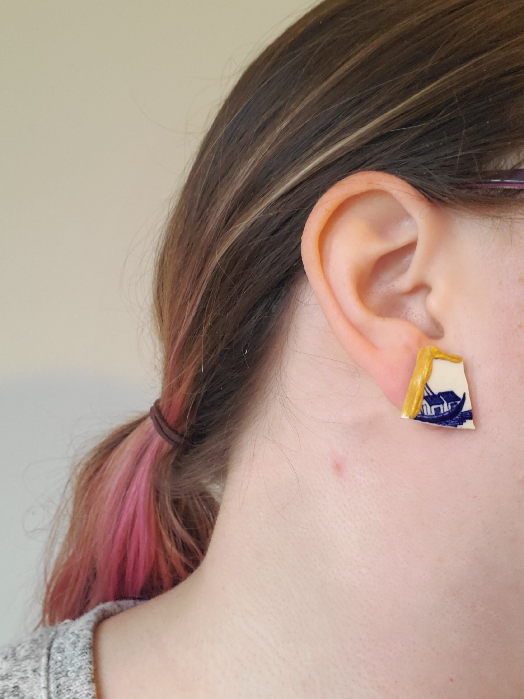 Kintsugi Earrings (small) - Etsy