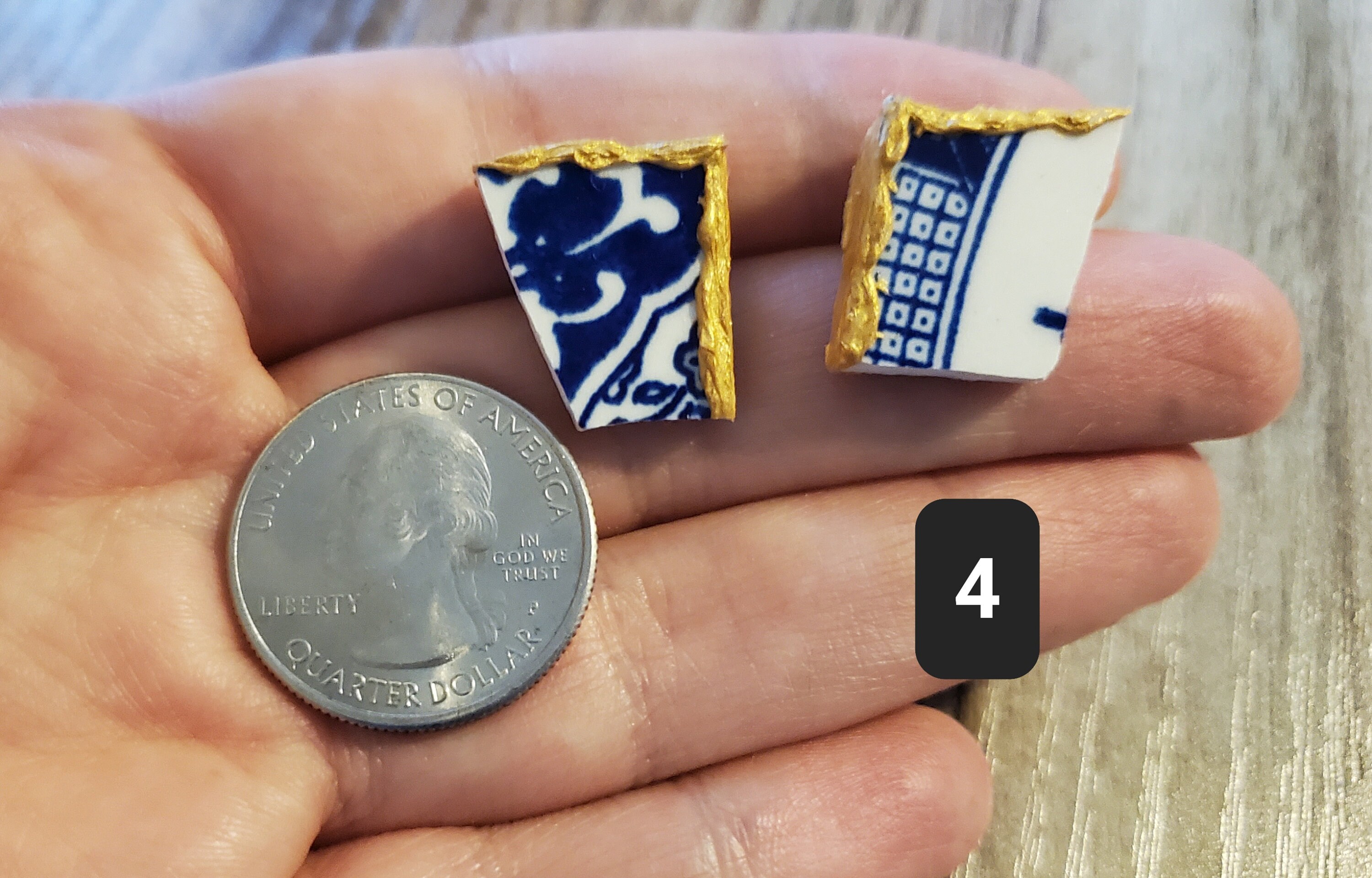 Kintsugi Earrings (small) - Etsy