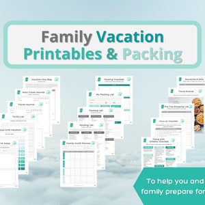 Printable Family Travel Planner: Vacation Planning Guide (65 Pages ...