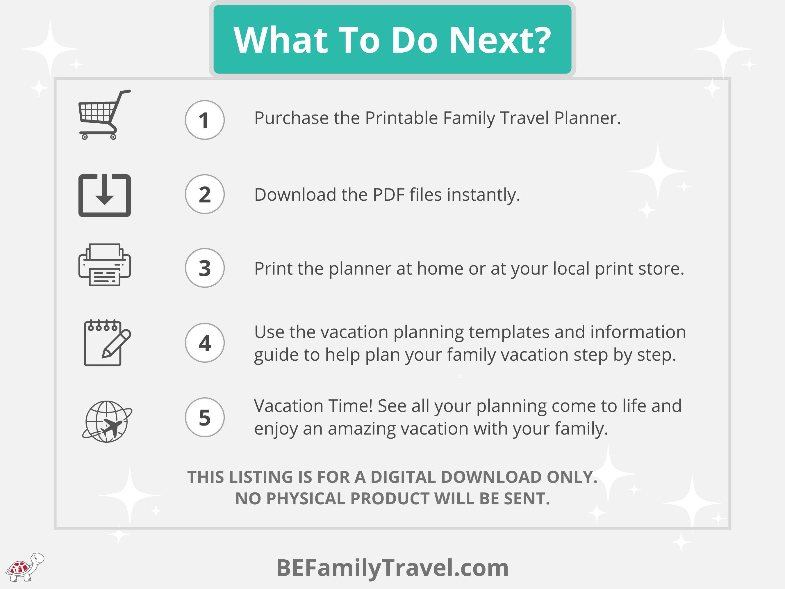 Printable Family Travel Planner: Vacation Planning Guide (65 Pages ...
